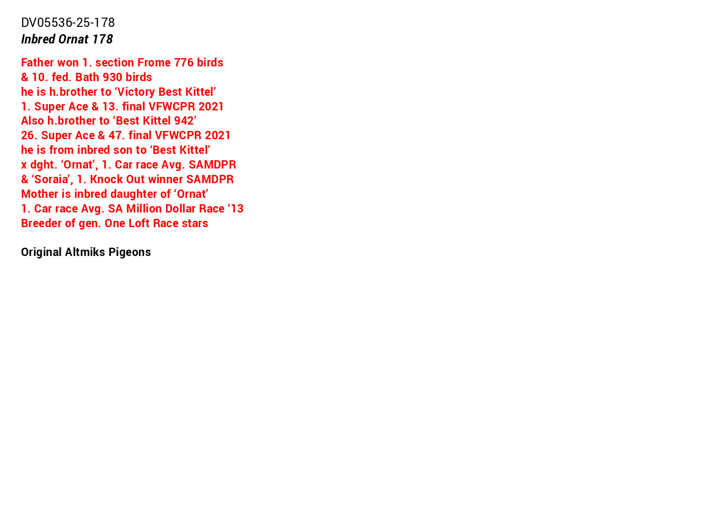 Inbred Ornat 178 | PIPA