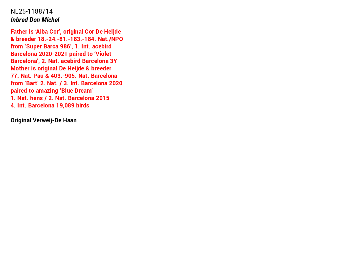 Inbred Don Michel | PIPA